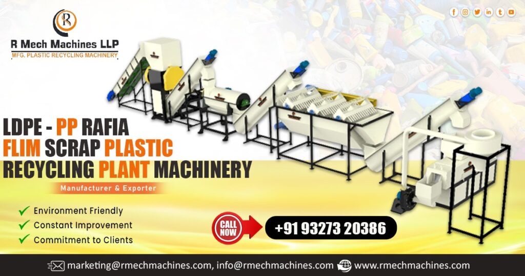 LDPE-PP Rafia Flim Scrap Plastic Recycling Machinery in Kenya - R Mech ...